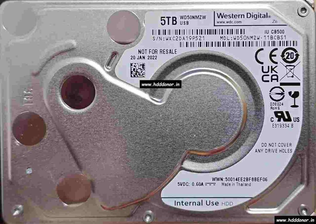 WD50NMZW-11BCBS1, 2060-810035-000 REV P0, Western Digital 5 TB USB 2.5 ...