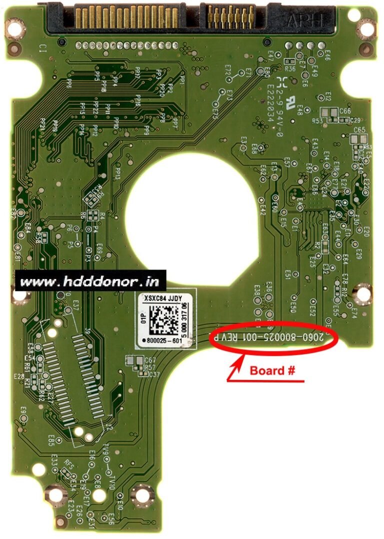 WD5000LPCX-21VHAT0, 2060-800025-001 REV P1, 500GB 2.5” SATA Hard Drive ...